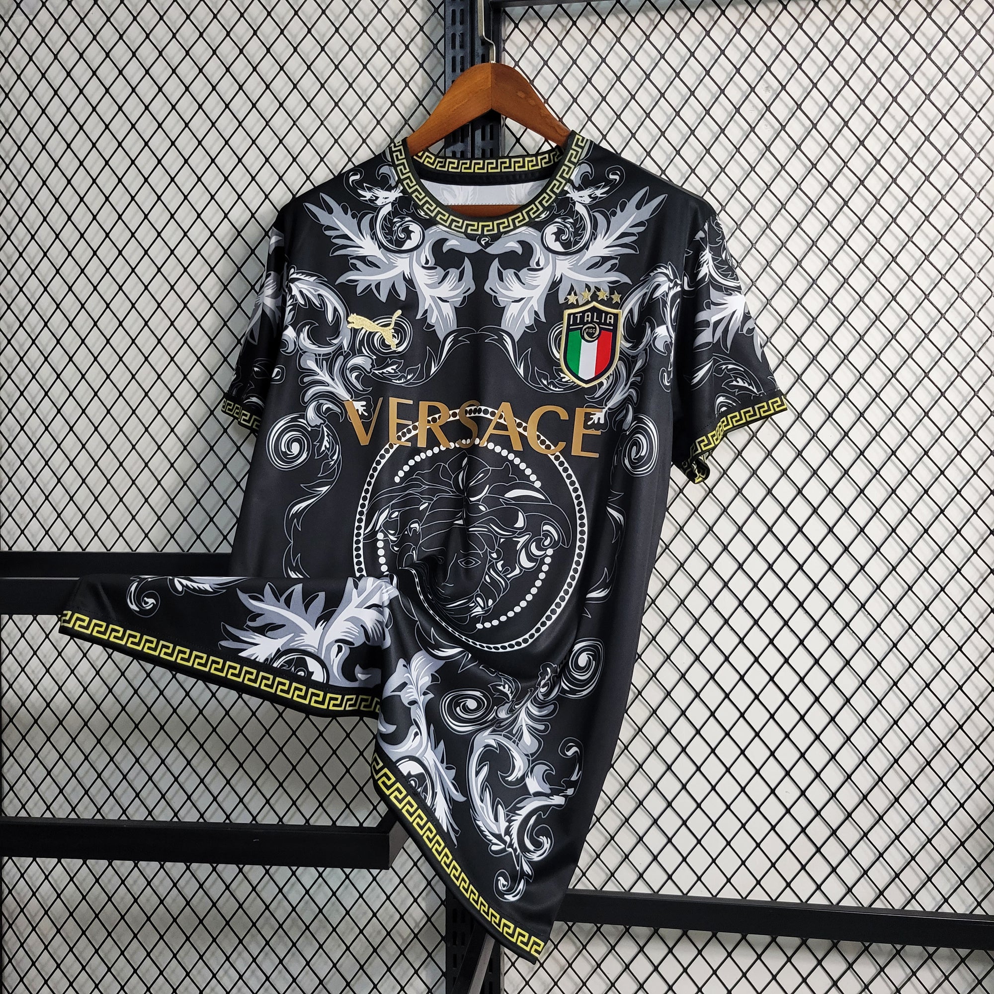 Italy "Versace" Special Black Kit – FootballDisease