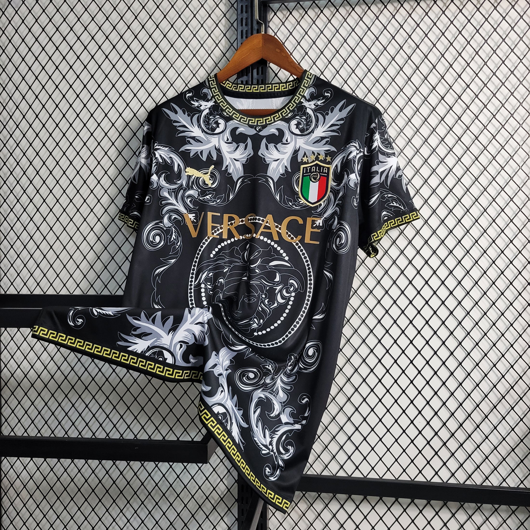 Italy "Versace" Special Black Kit – FootballDisease
