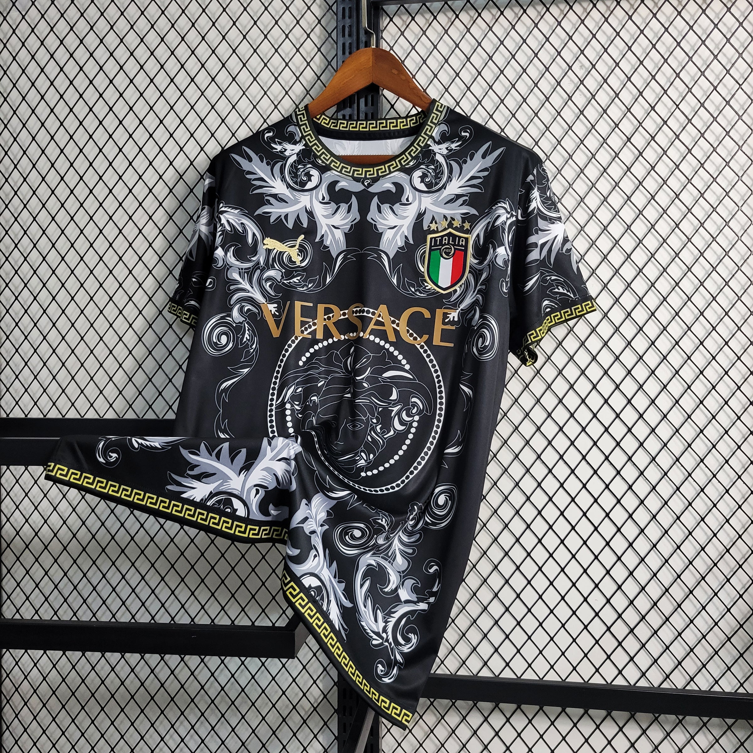 Italy "Versace" Special Black Kit – FootballDisease